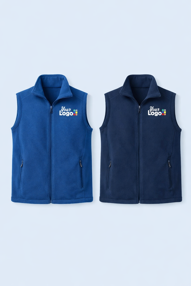 Custom Fleece Vests – Personalized Logo Embroidered Vests – WearForm.com